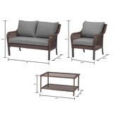Mainstays Tuscany Ridge 4-Piece Wicker & Steel Outdoor Conversation Set ...