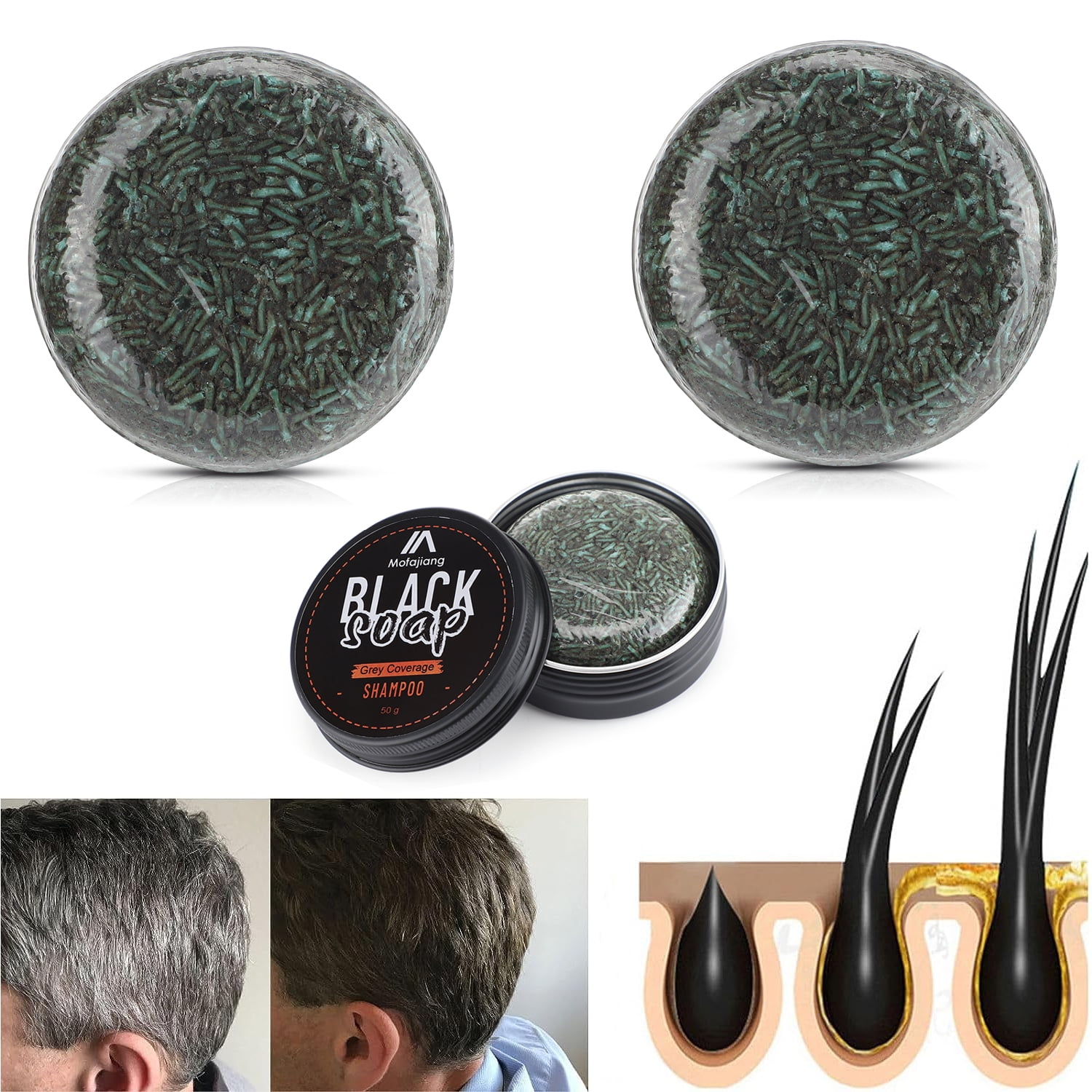 Click here for Afd Home 2pcs Grey Hair Removal Soap Bar For Men... prices