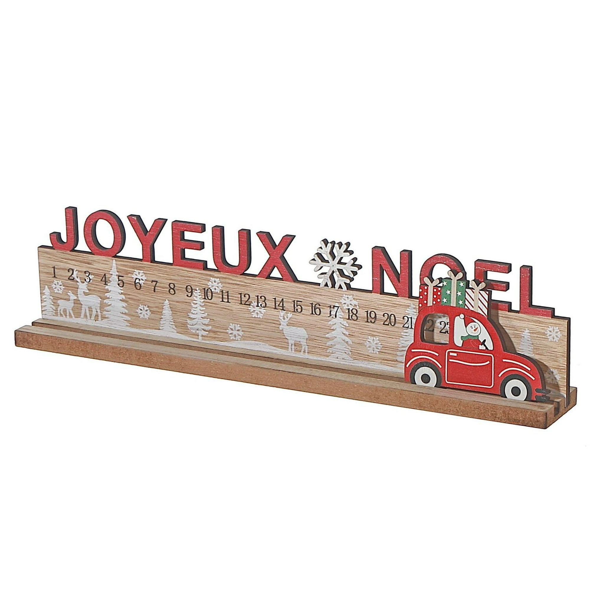 Click here for Ih Casadécor Wooden Joyeux Noel Calendar Stand prices