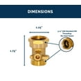 Morvat Heavy Duty Brass Garden Hose Connector Shut Off Valve