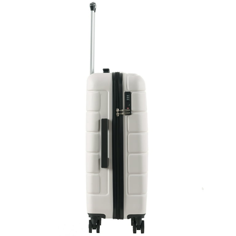 White Luggage On Wheels