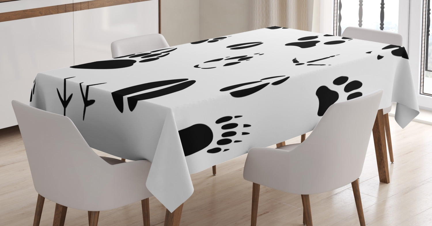 Ambesonne Hunting Tablecloth Rectangular Table Cover, Wildlife Animal ...