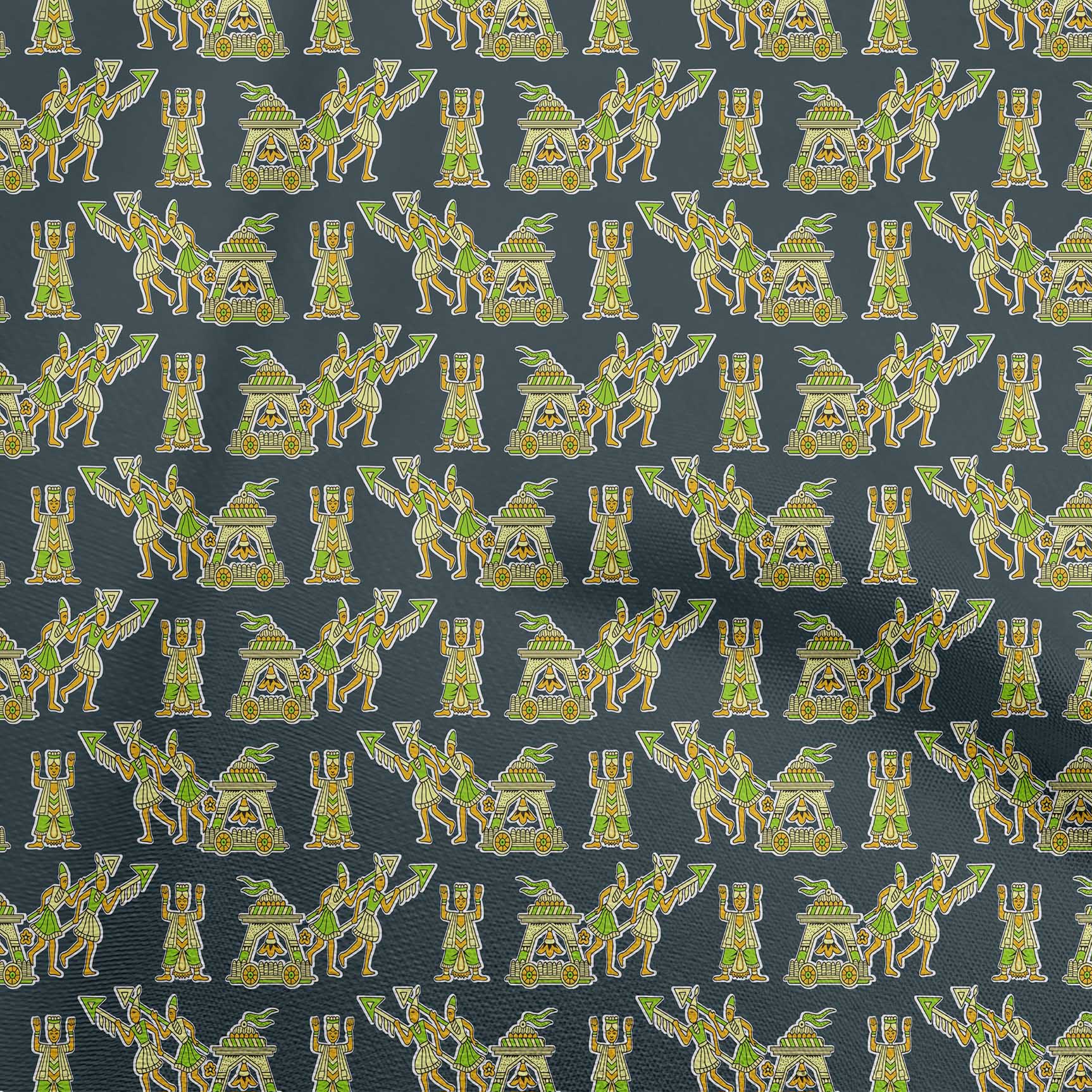 oneOone Silk Tabby Teal Green Fabric Tribal Sewing Craft Projects ...