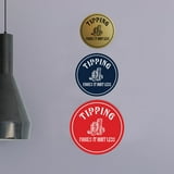 Signs ByLITA Circle Tipping Makes It Hurt Less Sign (Ivory/Dark Brown ...