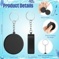 24 Piece Hockey Puck Keychains Mini Black Hockey Puck Keyring Stress ...