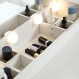 Bianlte Vanity Desk Set,with Large Lighted Mirror,3 Color Lighting ...
