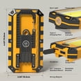2 work lights, 1500 lumens rechargeable magnetic flashlight, rotatable ...