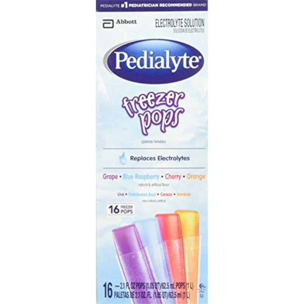 pedialyte freezer pops - assorted flavors - 2.1 oz - 16 ct (pack of 2 ...
