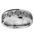 Celtic Knot Heart Beveled Edge Gray Tungsten Men Ring 10MM - Walmart.com