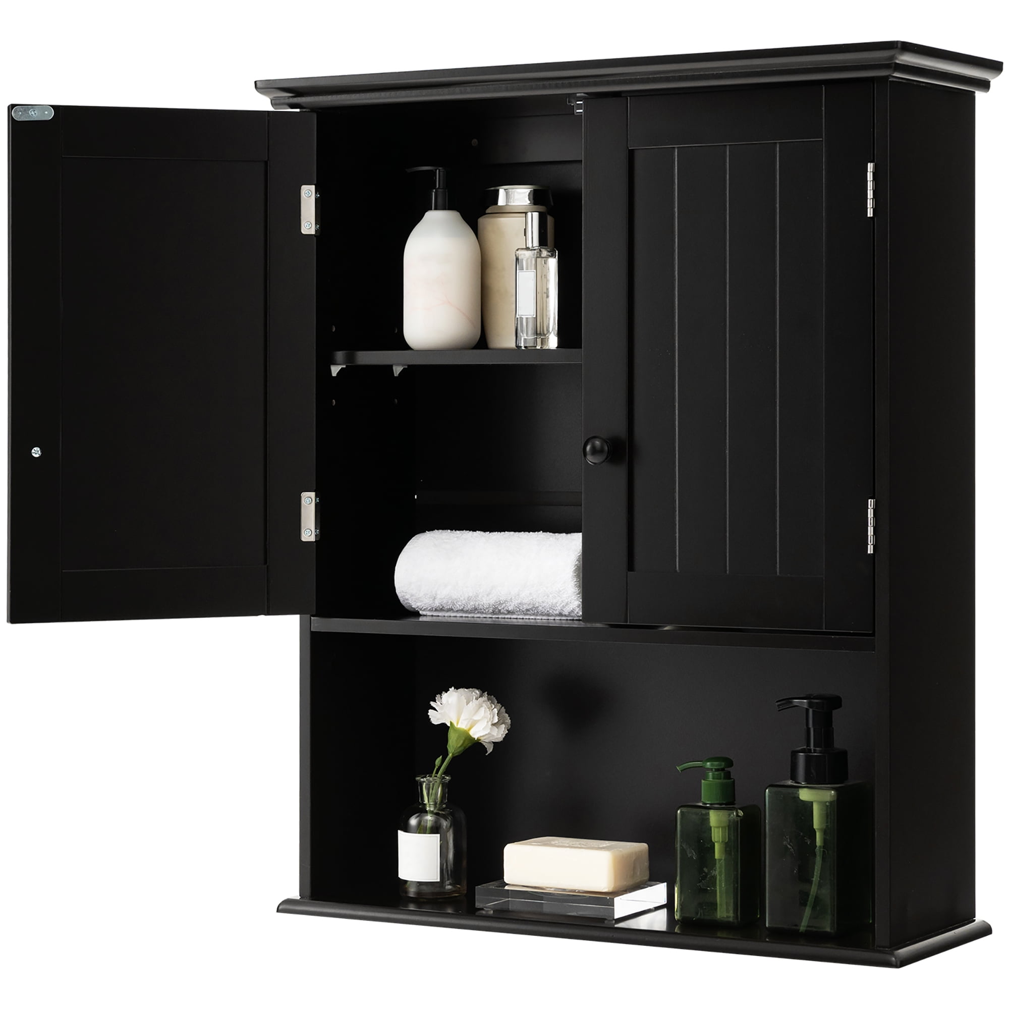 Click here for Costway Wall Mount Bathroom Cabinet Wooden Medicin... prices