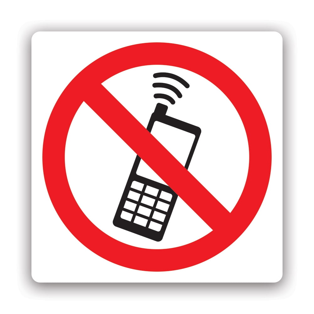 No Cell Phone Zone Sticker Decal - Self Adhesive Vinyl - Weatherproof ...