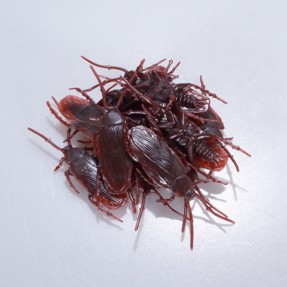 Halloween 12- Fake Roaches Prank Novelty Cockroach Bugs Look Real ...