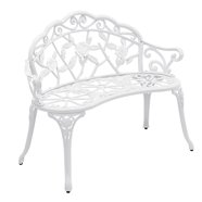 Innova Chippendale 4 ft. Cast Aluminum Park Bench - White - Walmart.com