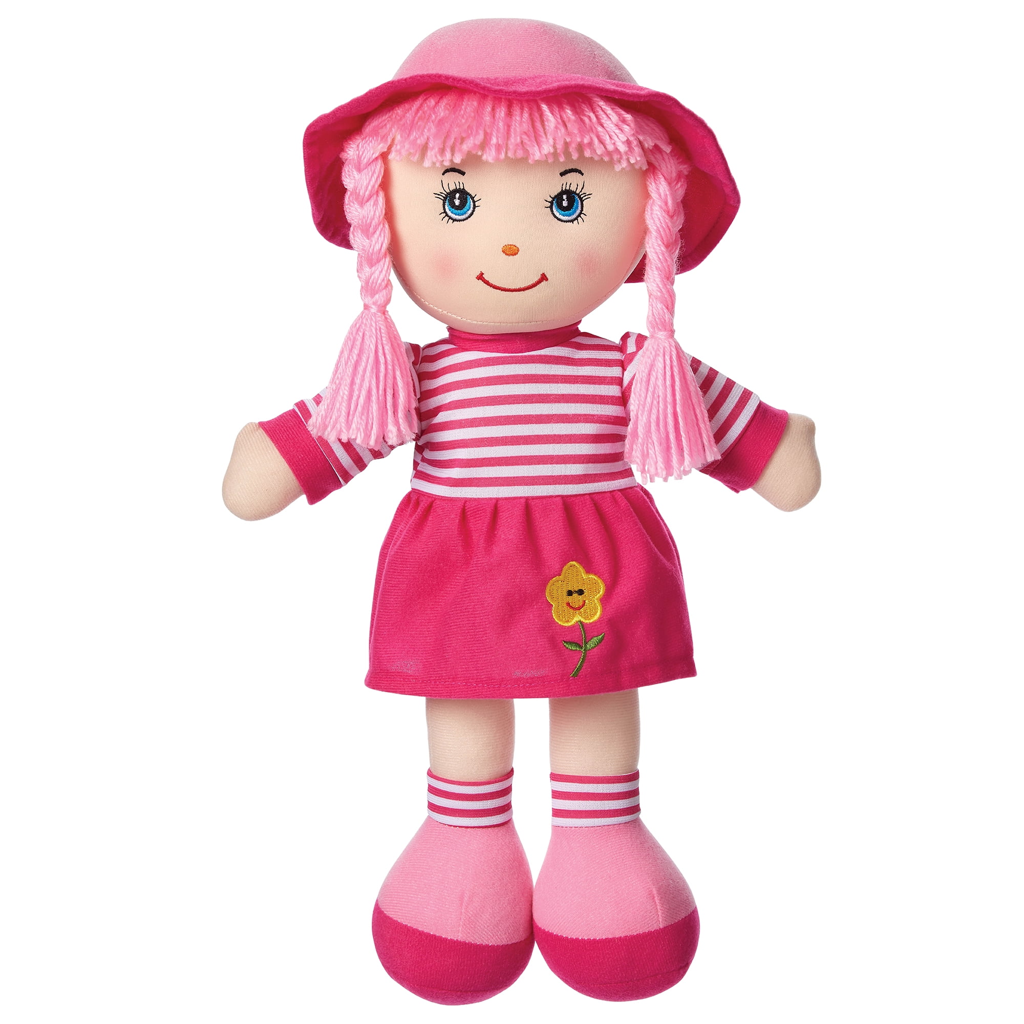 16 inch Pink Rag Doll, Soft, Huggable Plush Perfect For Cuddling ...