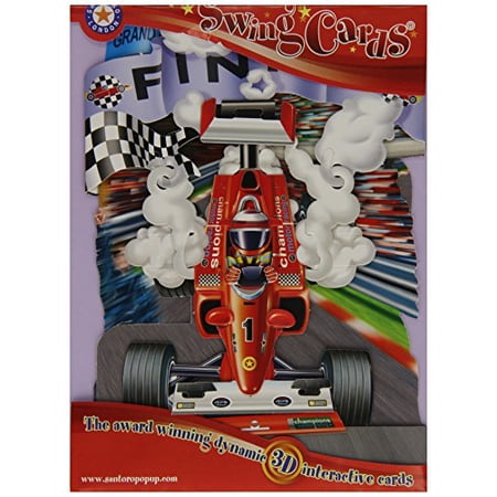 Boston International Santoro Racing Car 3-D Interactive Swing Greeting ...