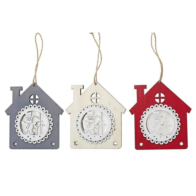 Christmas Ornament House With Snowman - Set of 6 - Walmart.ca