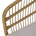 Edson Outdoor Wicker Dining Chairs with Cushion, Set of 2, Light Brown ...