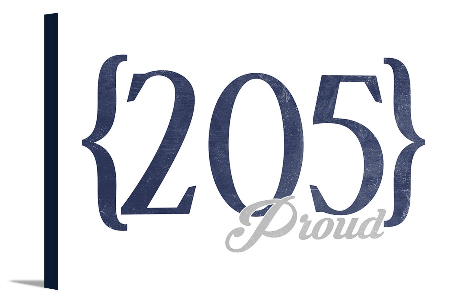 Birmingham, Alabama - 205 Area Code (Blue) - Lantern Press Artwork ...