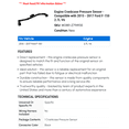 Engine Crankcase Pressure Sensor - Compatible with 2015 - 2017 Ford F ...