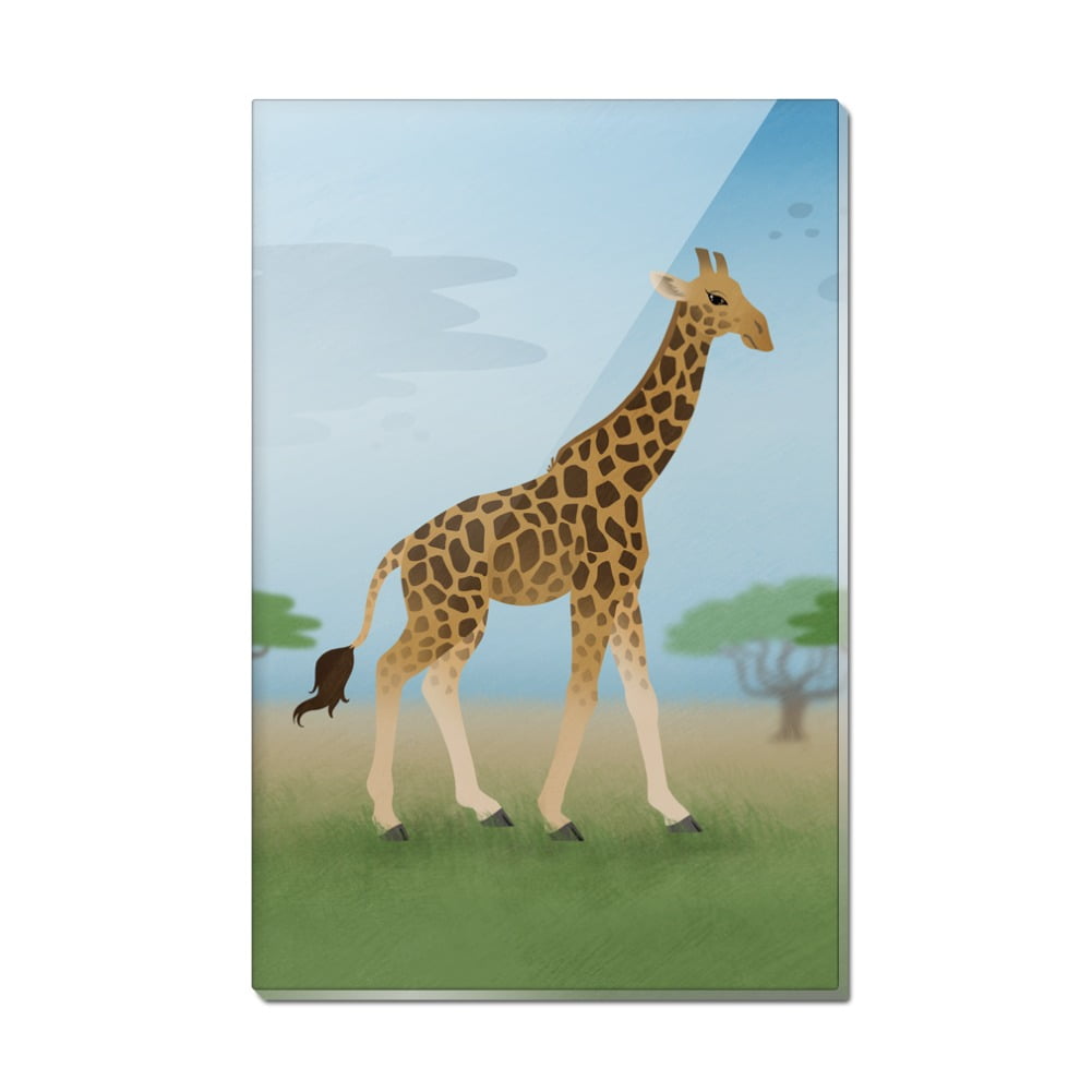Giraffe in Africa Rectangle Acrylic Fridge Refrigerator Magnet ...