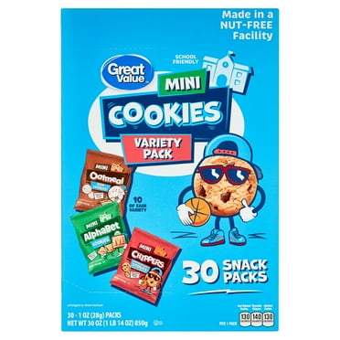 Great Value Alphabet Mini Cookies, 1 oz, 12 Count - Walmart.com