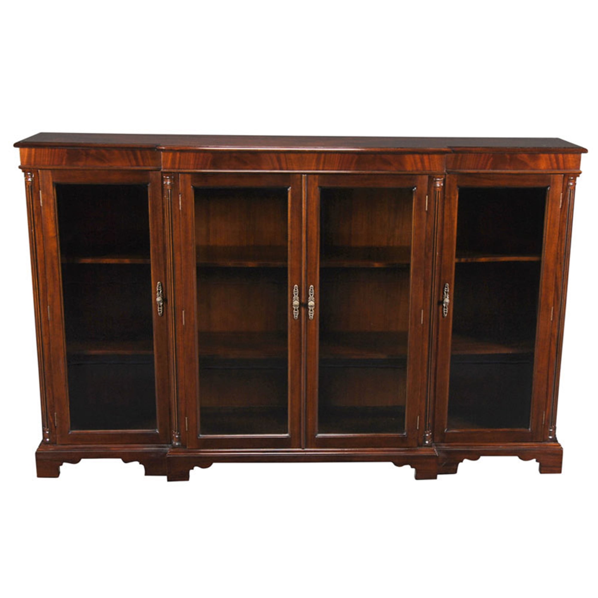 Four Door Mahogany Bookcase - Walmart.com