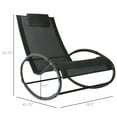 HNGKNG Outsunny Pool Lounger Outdoor Rocking Lounge Chair for ...