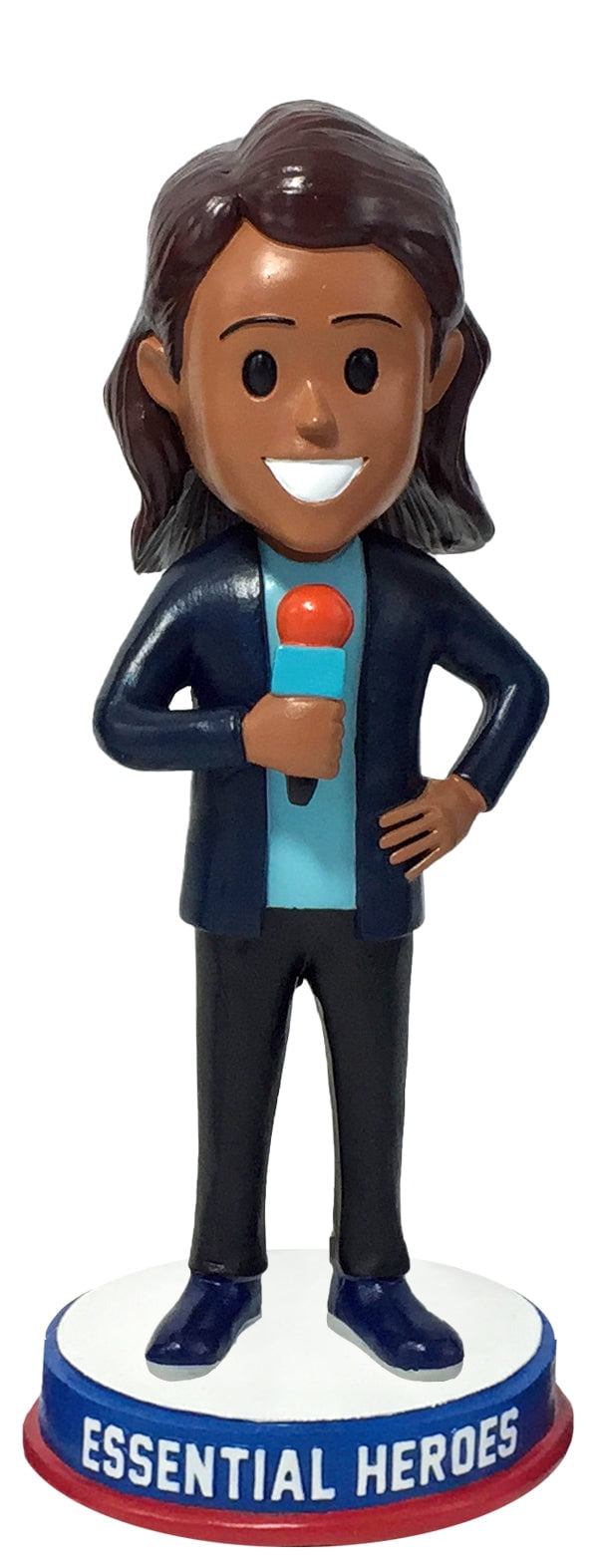 Journalist Reporter Essential Heroes Bobblehead Female Dark Skin Tone ...