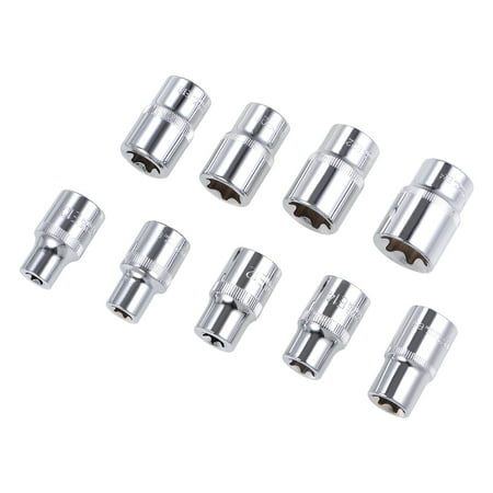 1/2-Inch Drive External Torx Shallow Socket Set E10 E11 E12 E14 E16 E18 ...