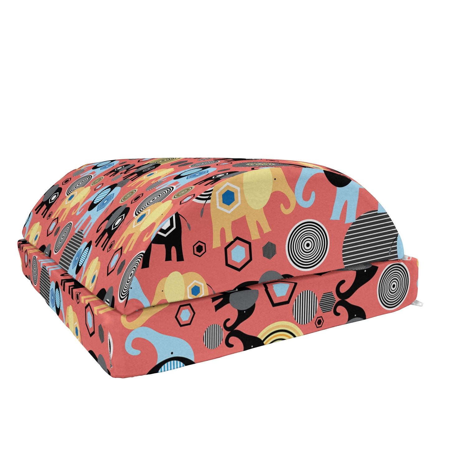 Animal Foot Rest, Modern Art Pattern for Lovers Circular Hexagonal ...