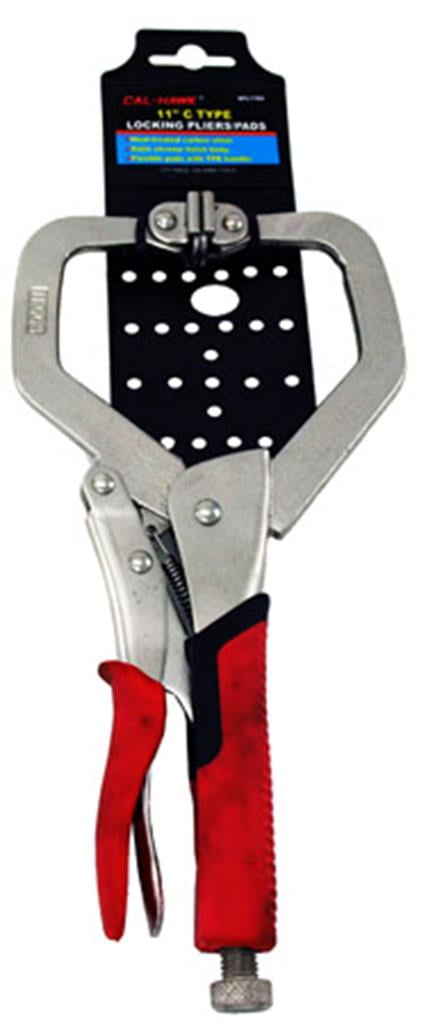 "Cal Hawk Tools 11"" C-Type Locking Pliers/Pads" - Walmart.com