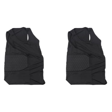Padded Compression Shirt Long Sleeve Protective Top Rib Chest Protector ...