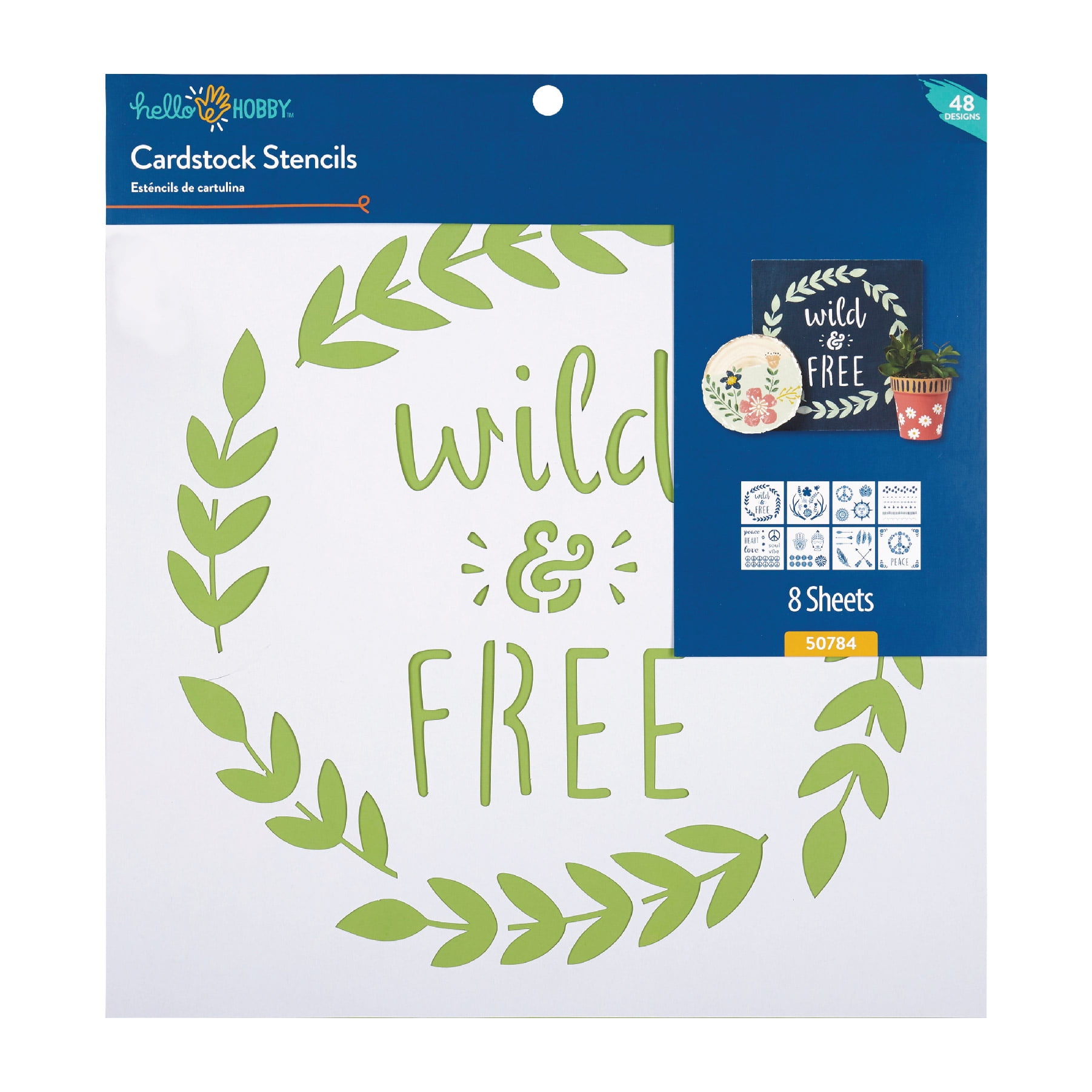 Hello Hobby Cardstock Stencil Set, 12" x 12", 8 Piece, Bohemian ...