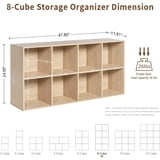ANHDAH 8-Cube Storage Organizer & Bookcases, Closed Back Display ...