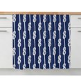 Cabinet Curtains 10"W x 11"L, Navy Blue Knot Sink Skirt for Bathroom ...
