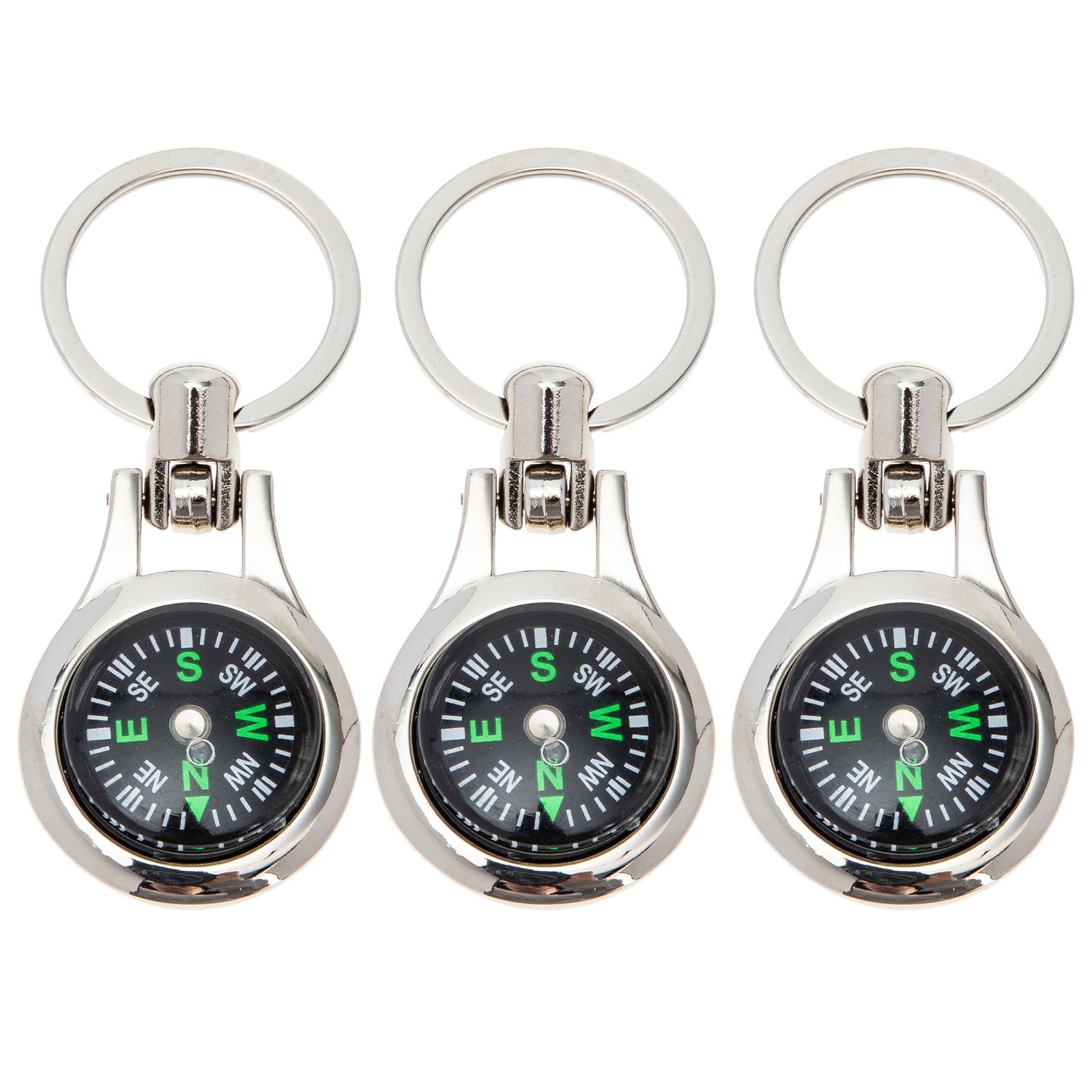 Click here for Har Adhesive 3pcs Compass Key Ring Alloy Key Chain... prices