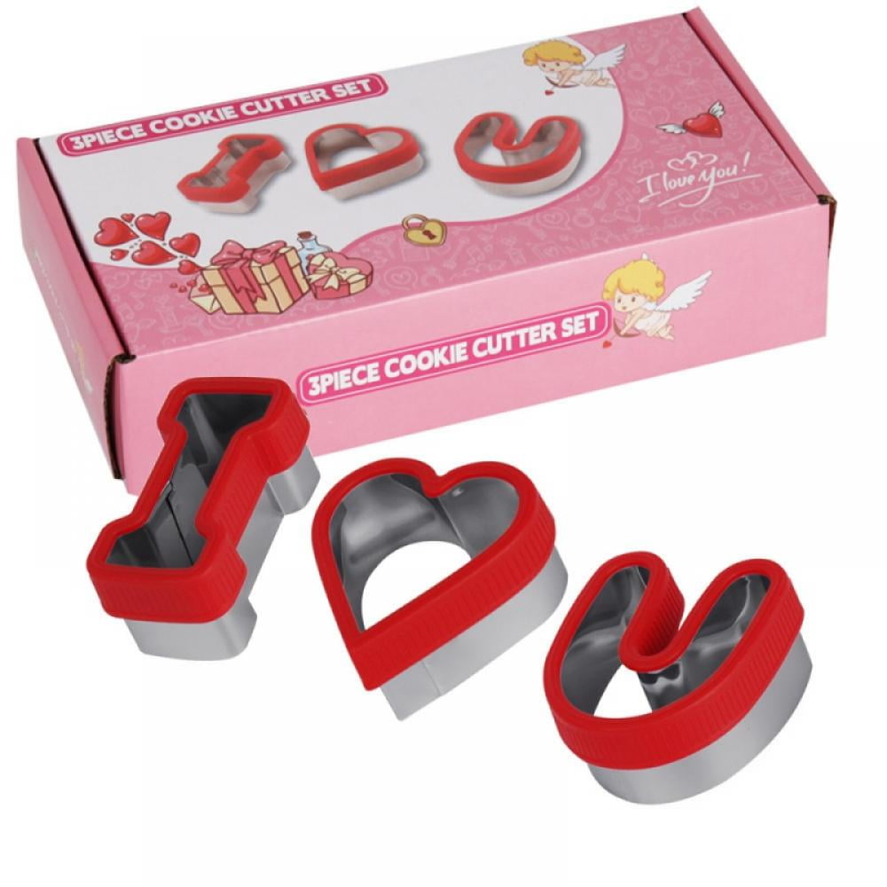 Alphabet Cookie Cutters Set,I Love U for Valentines Day and Decorating ...