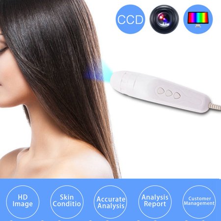 Skin Diagnosis Hair Analyzer, 9in Rechargeable 50X/200X HD Digital ...