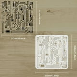 1pc Circuit Board Stencil 30x30cm Reusable Mixed Media Stencils for ...