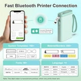 Label Maker Machine with Tape, P21 Bluetooth Label Printer, compact ...