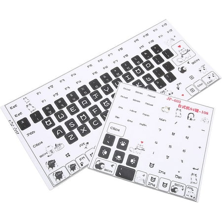 Universal English Keyboard Stickers, 84 to 108 Key Keyboard Stickers ...