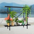 2 Tier Metal Sturdy Plant Stand Narrow Plant Stand for Living Room ...