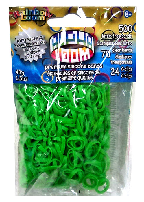 Rainbow Loom Alpha Loom Lime Green Rubber Bands Refill Pack [500 ct ...