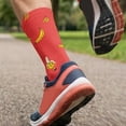 Aellinatey Banana Printed Casual Socks For Men Women Seamless Toe Joint ...