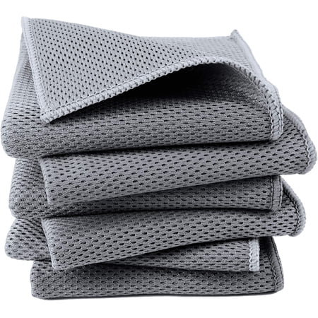 Polyte Premium Microfiber Kitchen Dish Wash and Scrub Mesh Cloth, 12 x ...