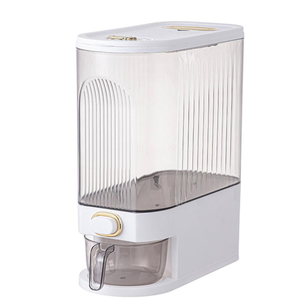 Rice Dispenser | Food Storage Container with Measuring Cup | Airtight ...