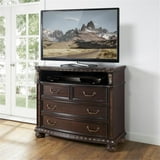 Steve Silver Monte Carlo Media Wood Dresser Chest in Rich Cocoa ...