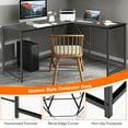 Costway 58''x 47'' L Shaped Corner Computer Desk Home Office ...