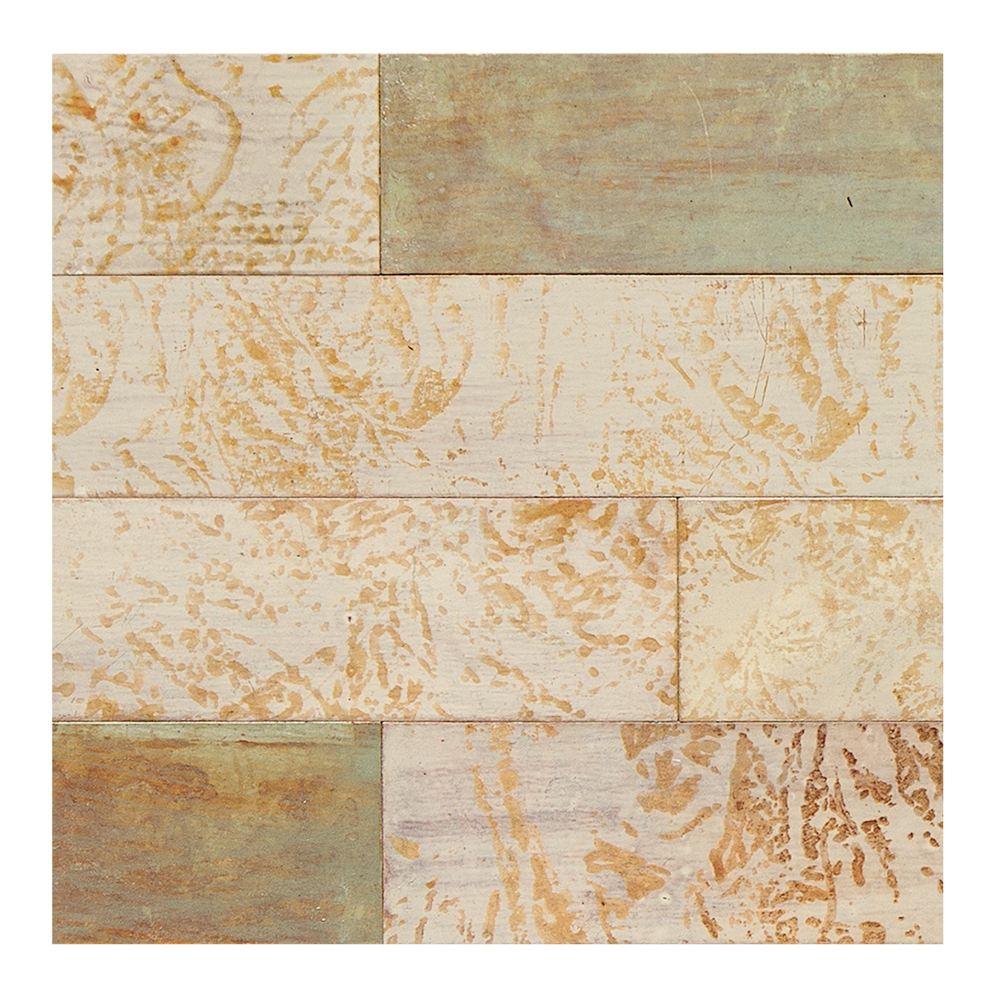 Aspect Peel and Stick Distressed Metal Panel (6in x 6in Sample, Ivory ...