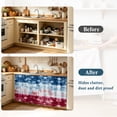 Blue White Red Pantry Cabinet Curtains 28''x51'', Tie-dye American Flag ...